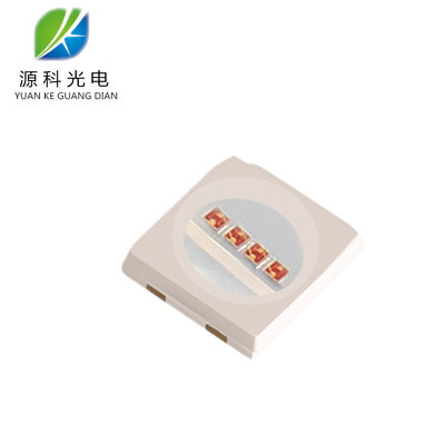 High Voltage 3535 SMD LED , 8 V Red Color 4 Chip Led 60 - 70 LM Luminous Flux