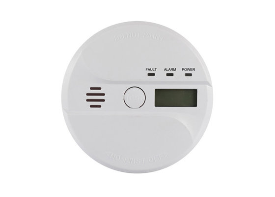 Electrochemical Sensor Residential Carbon Monoxide Detectors Lcd Display White Color
