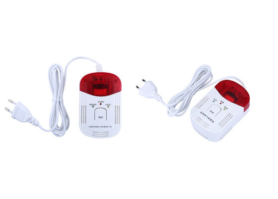 Household Gas Detector Alarm AC220V Power Red and White Color Free Standing Style