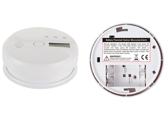 Family Protection CO Gas Detector Alarm Low Battery Power Warning Free Standing Model