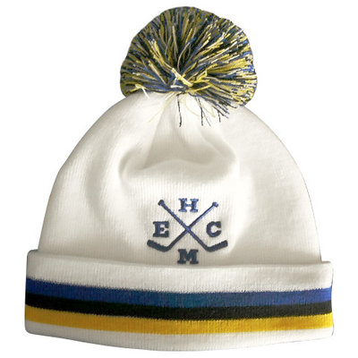 Acrylic Beanie Ski Winter Hats Knitted Fleece Fabric Inside With Embroidery