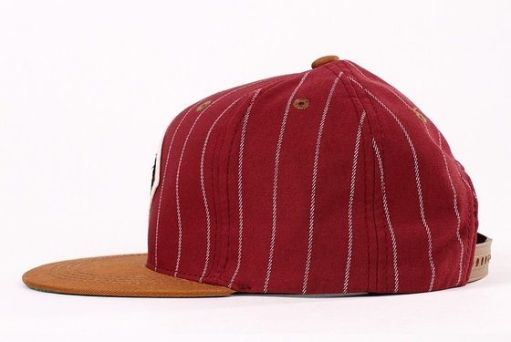 Youth Red Strip Fabric Snapback Baseball Caps Embroidered For Summer / Autumn