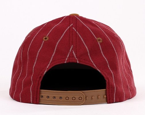 Youth Red Strip Fabric Snapback Baseball Caps Embroidered For Summer / Autumn