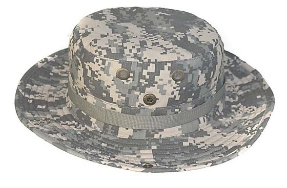 Air Permeability Matel Eye Camouflage Fisherman Hat With Adjustable String