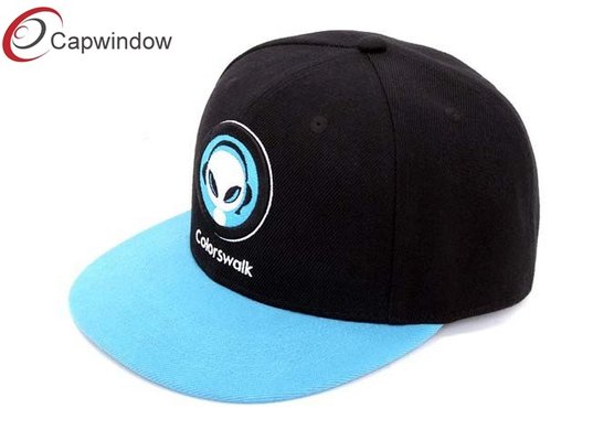 Large Classic Flat Embroided Hip Hop Baseball Caps With Matched Peak
