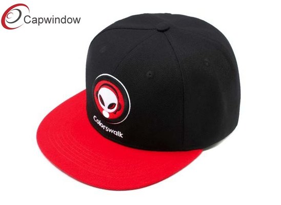 Large Classic Flat Embroided Hip Hop Baseball Caps With Matched Peak