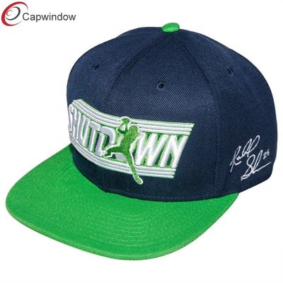 Blue 100 Acrylic Twill Fabric Hip Hop Baseball Caps Custom Strapback Hats