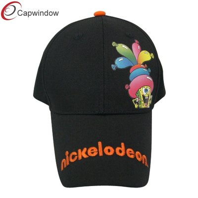 Black Cute Nickelodeon Childrens Baseball Caps Custom Strapback Hats