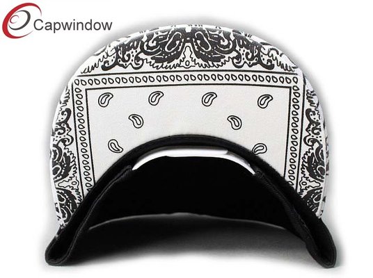Black Flat Hip Hop Baseball Caps Monogram Baseball Cap With Amoeba Pattern