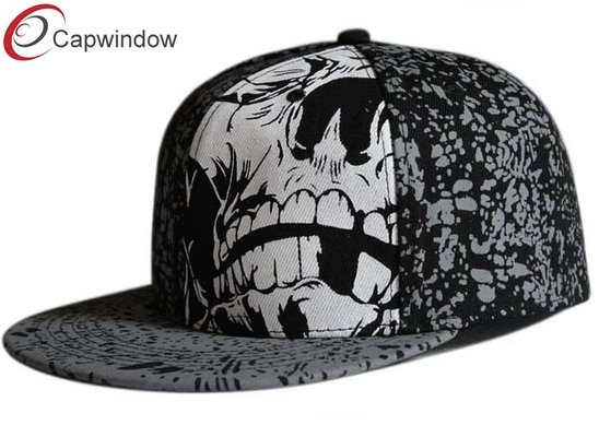 Acrylic Twill Fabric Adjustable Baseball Caps Black With Elastic Sweatband