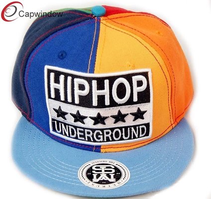 Six Panel Adjusteble Flat Brim Baseball Hats Printed Baseball Caps For Girls