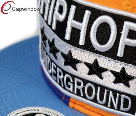 Six Panel Adjusteble Flat Brim Baseball Hats Printed Baseball Caps For Girls