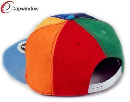 Six Panel Adjusteble Flat Brim Baseball Hats Printed Baseball Caps For Girls