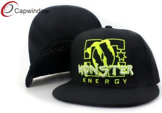 Black Velcro Buckle Womens Baseball Hats Flat Brimmed Hat For Autumn
