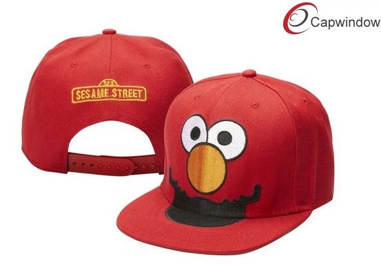 Green Sesame Street Childrens Baseball Caps Custom Embroidered Baseball Hats