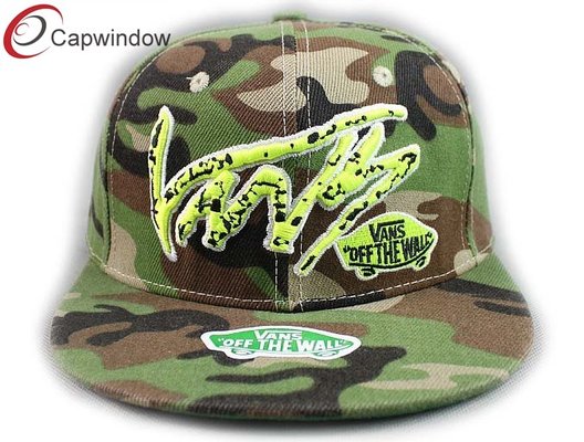 3D Embroidered Cotton Camouflage Baseball Hats Flat Brim Baseball Cap