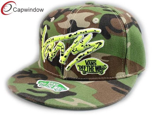 3D Embroidered Cotton Camouflage Baseball Hats Flat Brim Baseball Cap