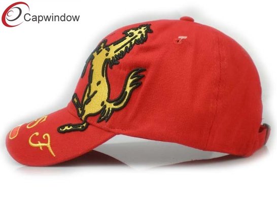 Red F1 Horse Racing Baseball Caps Snapback Baseball Hats With Reinforced Sweatband
