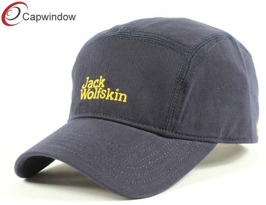 Plain Brushed Cotton 5 Panel Camper Cap Custom Embroidered Baseball Caps