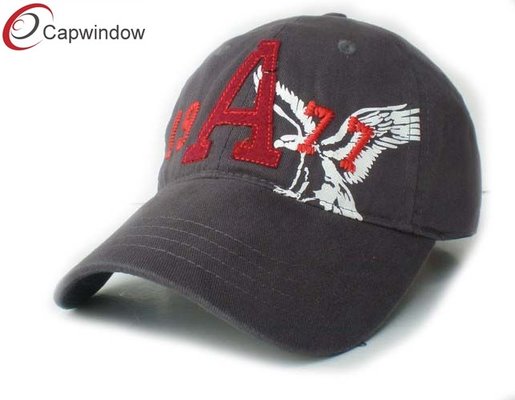 Heavy Cotton Twill Golf Baseball Hats Ladies Baseball Caps With Printed Hawk Pattern