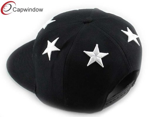 3D Star Embroidery Wool Baseball Caps Flat Brim Baseball Hats For Basketball