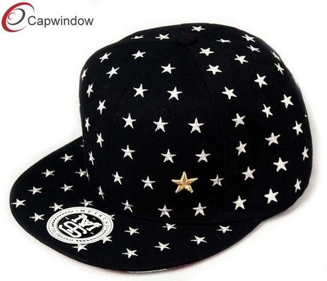 Red / Black Polka Dot Wool Baseball Hats Flat Brim Baseball Hats For Womens