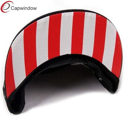 Red / Black Polka Dot Wool Baseball Hats Flat Brim Baseball Hats For Womens
