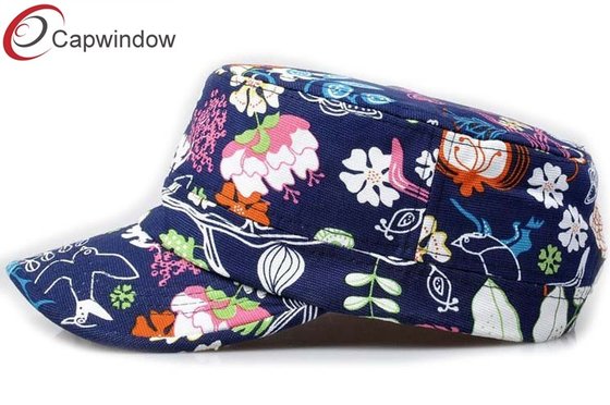 Customed Floral Military Baseball Hats , Five Panel Snapback Baseball Caps