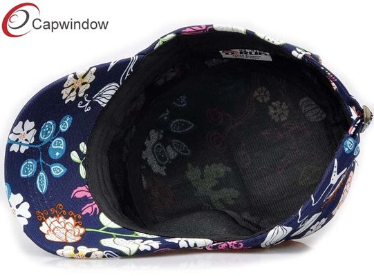 Customed Floral Military Baseball Hats , Five Panel Snapback Baseball Caps