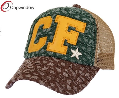 Cute 5 Panel Custom Embroidered Hats , Sun Visor Trucker Mesh Caps