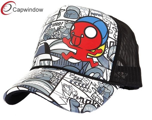 Trendy Cartoon Trucker Baseball Cap Custom Strapback Hats For Summer