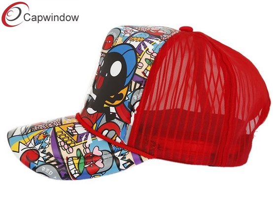 Trendy Cartoon Trucker Baseball Cap Custom Strapback Hats For Summer