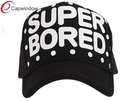 Black 6 Panel Polyester Trucker Mesh Cap Sun Visor Hats For Ladies