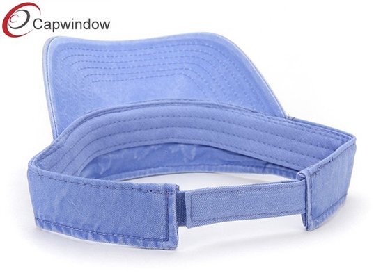 Butterfly Flat Embroidery Tennis Sun Visor With Washed Denim Fabric