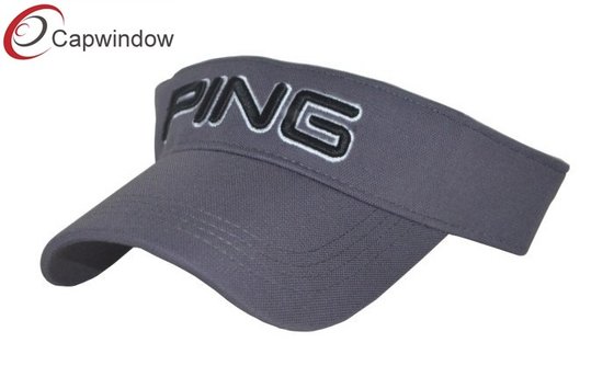 3D Embroidery Tennis Sun Visor Breathable With Flat Embroidery On Closure
