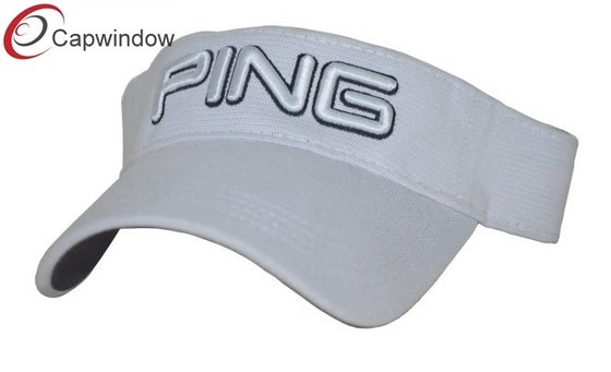3D Embroidery Tennis Sun Visor Breathable With Flat Embroidery On Closure