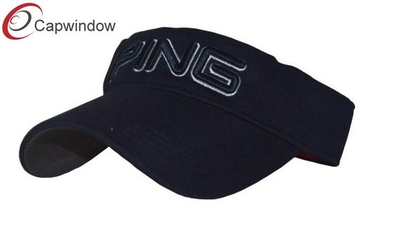 3D Embroidery Tennis Sun Visor Breathable With Flat Embroidery On Closure