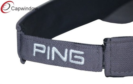 3D Embroidery Tennis Sun Visor Breathable With Flat Embroidery On Closure