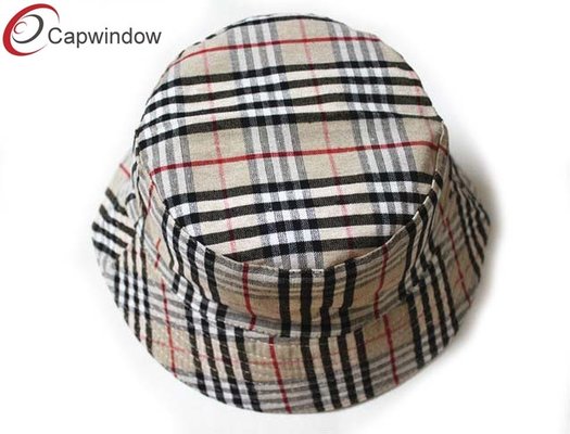 Classical Fisherman Cap Bucket Hat Allover Ripstop Pattern Printing