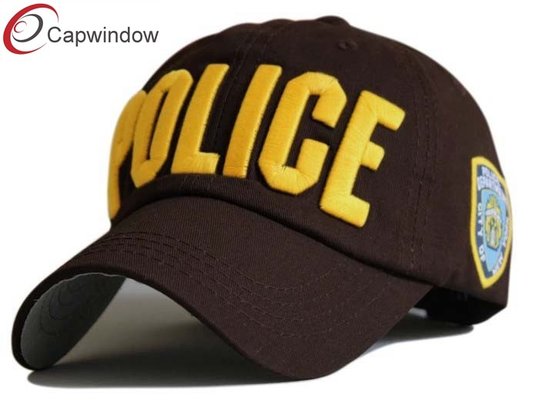 Fashion Pink Police Cotton Baseball Caps Embroidered Baseball Hats For Womens