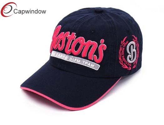 Colorful 3D Embroidered Baseball Caps , Adjusteble Fitted Baseball Hats