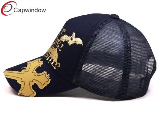 X Patch Embroidered Trucker Mesh Hats Custom Fitted Baseball Hats Black