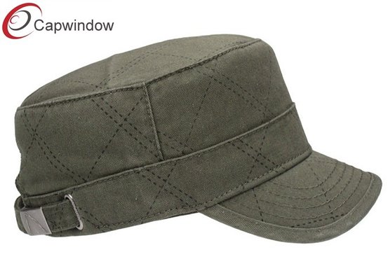 Allover Printed Star Military Baseball Hats Washed Denim Fabric For Men