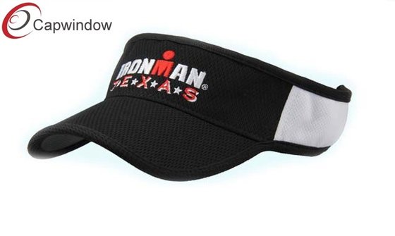 Lady Polyester Fabric Tennis Sun Visors Binding Strip With Plastic Buckle Closure