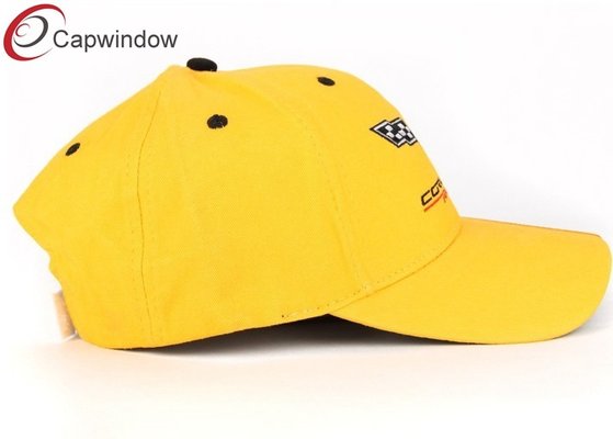 3D Embroidered Racing Baseball Caps With White Sandwich Peak , Adjusteble Velcro Closure