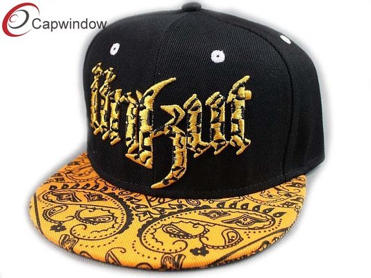 Snake Leather Beak Hip Hop Baseball Caps With Double Color 3D Embroidery On Crown