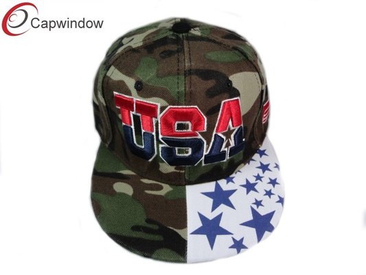 Camouflage Snapback Baseball Caps Summer Mesh With 3D Embroidered