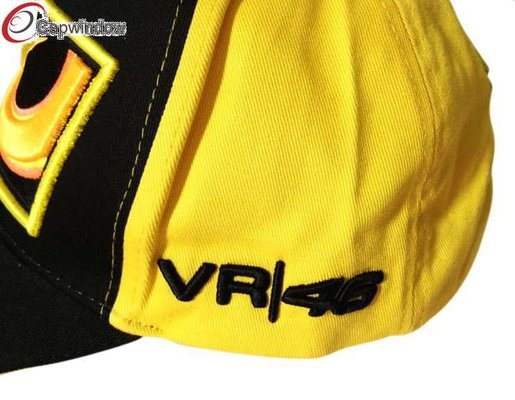 Adjustable Sport Racing Baseball Cap Yellow With 3d Embroidered
