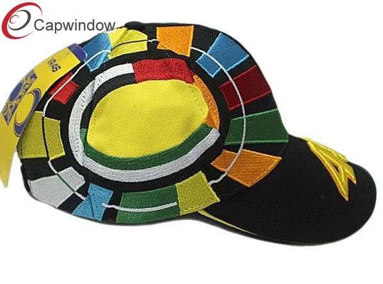 Custom Racing Baseball Caps 3D Embroidery With White Sandwich Peak