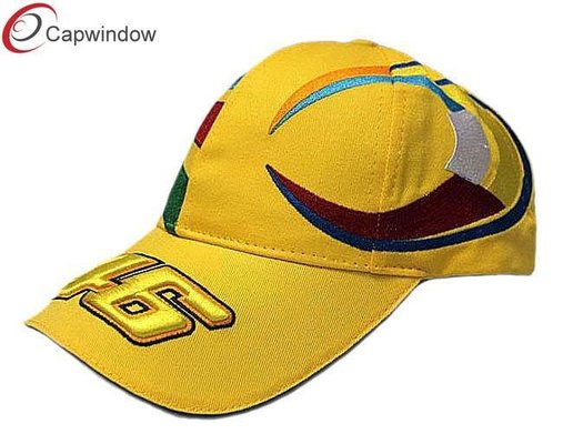 Custom Racing Baseball Caps 3D Embroidery With White Sandwich Peak